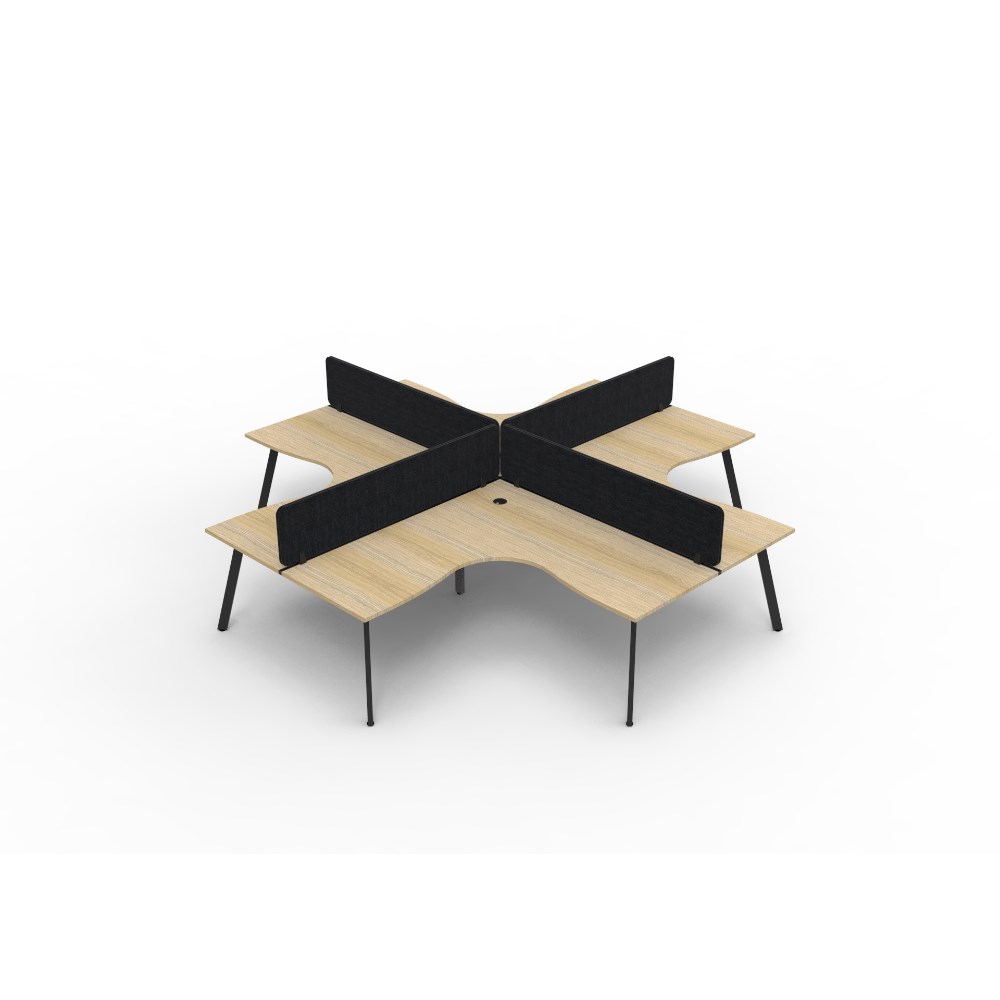 Office Furniture - Rapidline Eternity Corner POD Workstation 4 Person ...