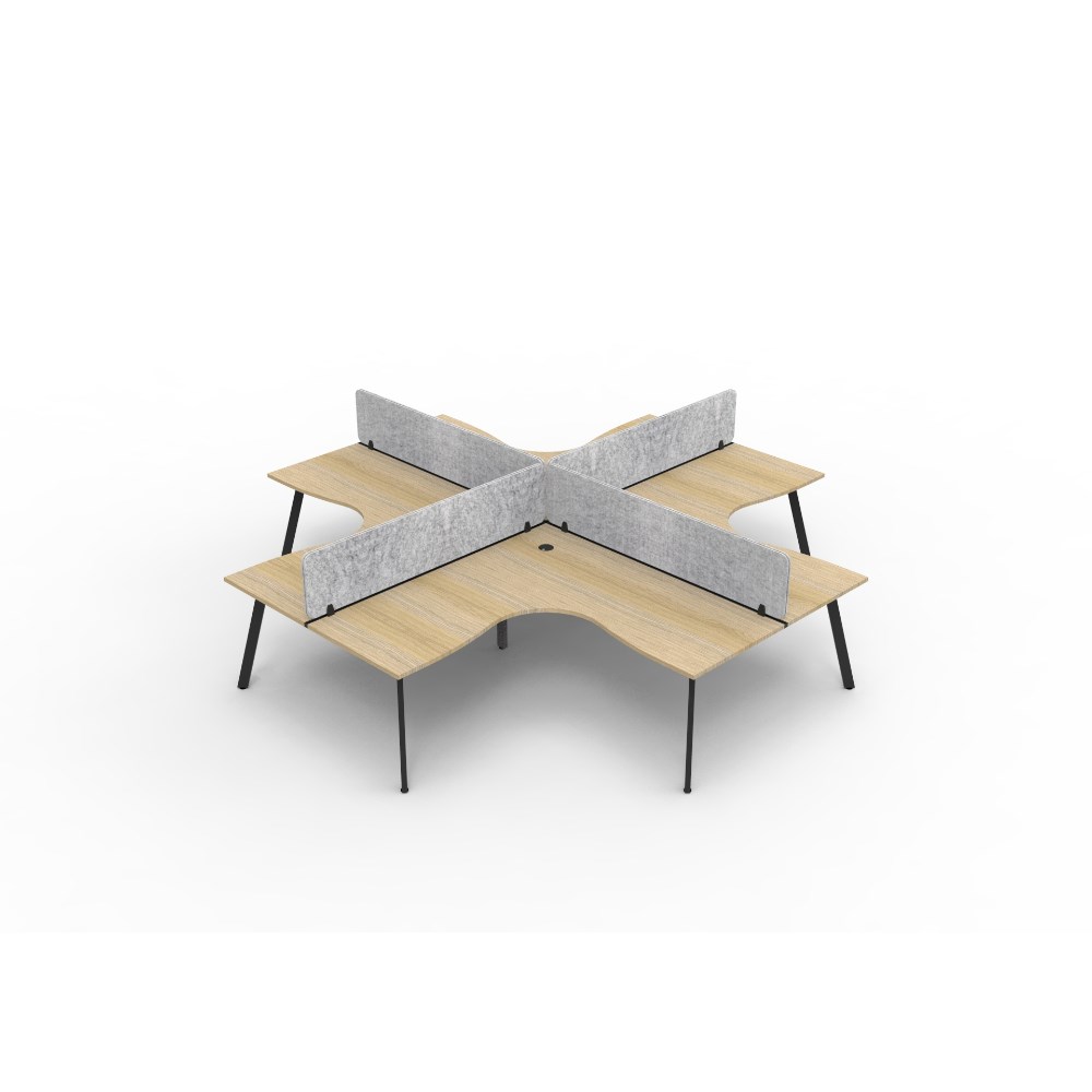 Office Furniture - Rapidline Eternity Corner POD Workstation 4 Person ...