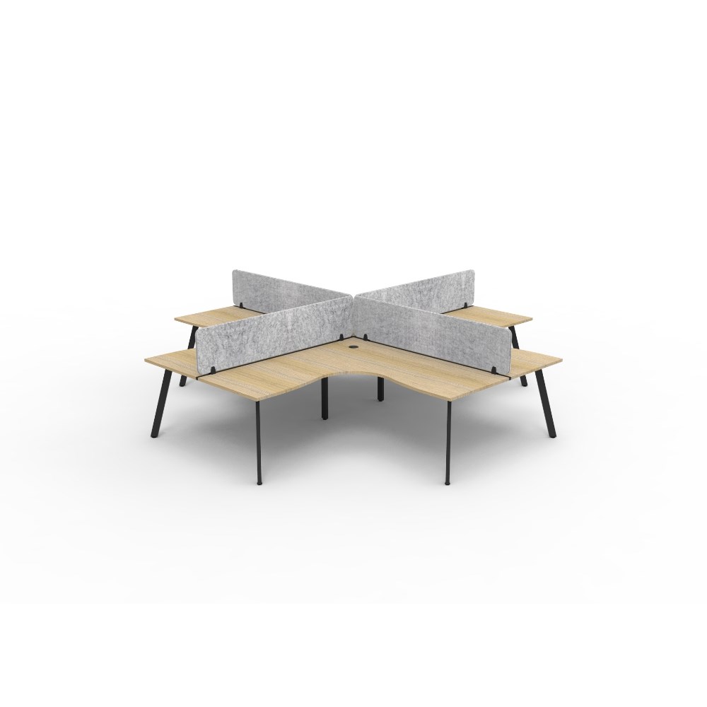 Office Furniture - Rapidline Eternity Corner POD Workstation 4 Person ...